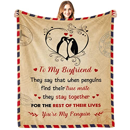 Blanket for Boyfriend, Gifts for Boyfriend, for Boyfriend, I Love You Gifts for Him, Fathers Day Valentines Thanksgiving Presents from Girlfriend Soft Throw Blankets 50x60