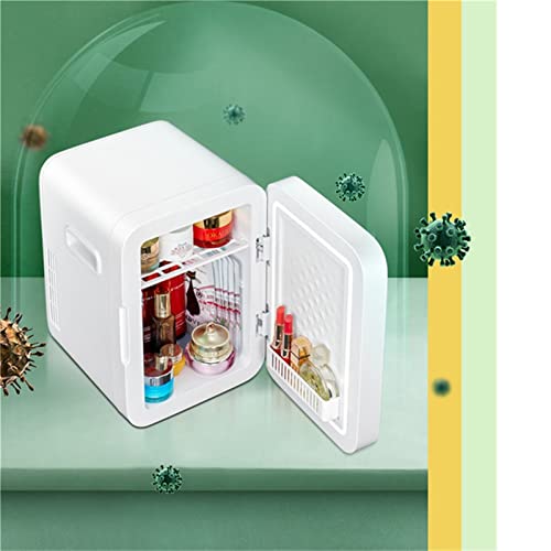 YAARN Small Fridge for Bedroom Mini Beauty Fridge with Mirror Light Portable Auto Desktop Makeup Refrigerator Intelligent Constant Temperature