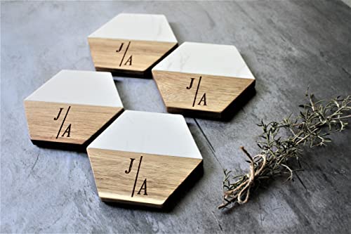 Minimalist Personalized Marble and Wood Cutting Board Custom Cutting Board Charcuterie Board Christmas Anniversary Wedding Gift Bridal Shower Gift Engagement Gift Housewarming Gift