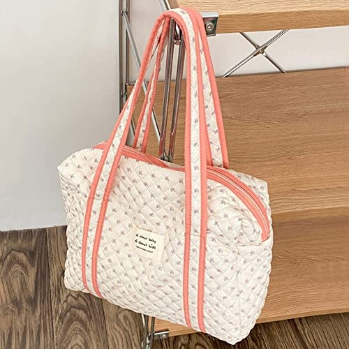 AMAPT Cotton Tote Bag Shoulder Bag Handbag Satchel Purse Cute School Bag (Color : A02-floral Print)