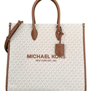 Michael Kors Mirella Large Signature MK Tote Bag (Vanilla MK)