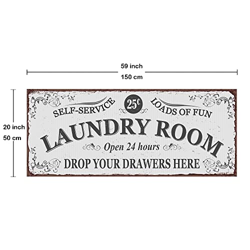 Kuilepa Farmhouse Laundry Room Area Rugs 20"X59" Non Slip Waterproof Laundry Floor Mat Durable Entrance Rug Area Rug for Kitchen Floor Laundry Room Bathroom Hallway Entryway Area Rugs (20"X59")