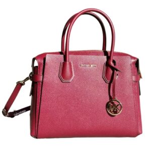 Michael Kors Mercer Belted Medium Top Zip Satchel (Mulberry)