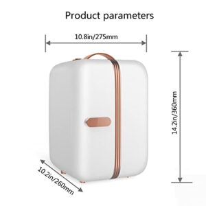 Skincare Fridge Mini Fridge for Skin Care Makeup Cosmetic Bedroom Can Portable Small Refrigerator with Cool Heat Function Charger for Desktop And Travel,White