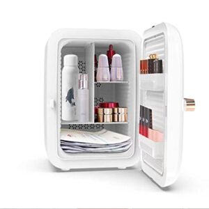 Skincare Fridge Mini Fridge for Skin Care Makeup Cosmetic Bedroom Can Portable Small Refrigerator with Cool Heat Function Charger for Desktop And Travel,White