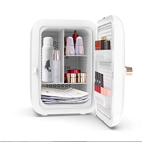 Skincare Fridge Mini Fridge for Skin Care Makeup Cosmetic Bedroom Can Portable Small Refrigerator with Cool Heat Function Charger for Desktop And Travel,White