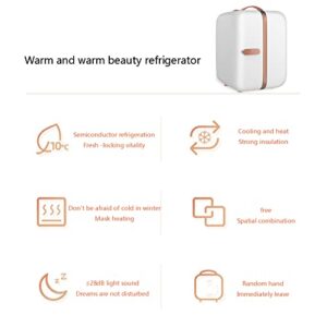 Skincare Fridge Mini Fridge for Skin Care Makeup Cosmetic Bedroom Can Portable Small Refrigerator with Cool Heat Function Charger for Desktop And Travel,White