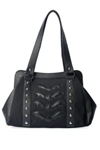 lost queen gothic night wings handbag bat and metal stud purse