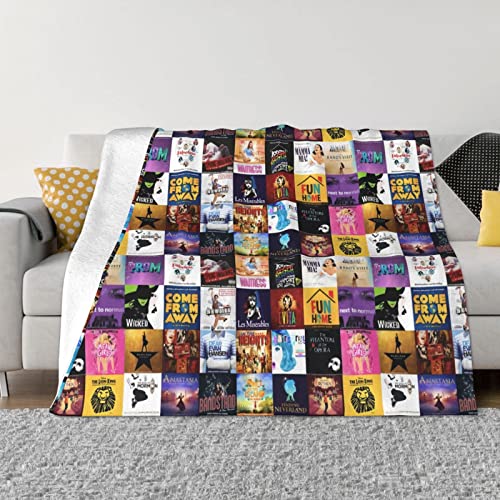 Broadway'S Must Sees Throw Blanket 50"X40" Lightweight Cozy Bed Blankets for Soft Bedding,Couch,Chair,Sofa,Bed for Room Suitable All Season