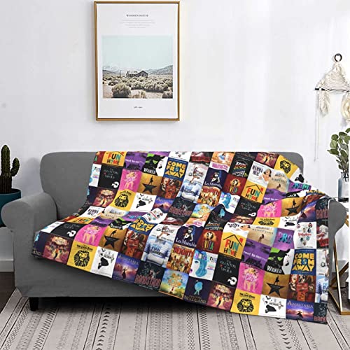 Broadway'S Must Sees Throw Blanket 50"X40" Lightweight Cozy Bed Blankets for Soft Bedding,Couch,Chair,Sofa,Bed for Room Suitable All Season