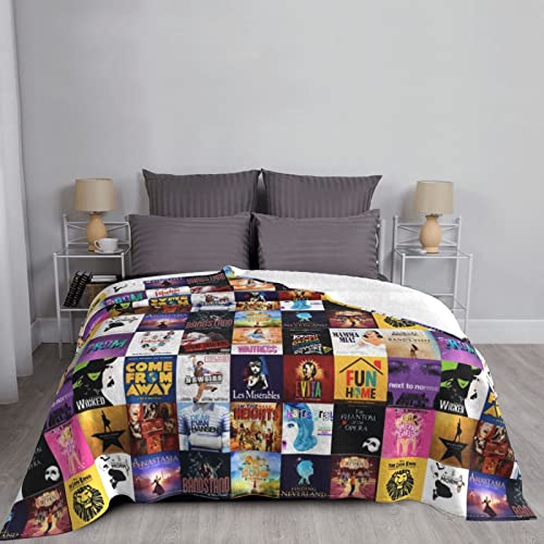 Broadway'S Must Sees Throw Blanket 50"X40" Lightweight Cozy Bed Blankets for Soft Bedding,Couch,Chair,Sofa,Bed for Room Suitable All Season