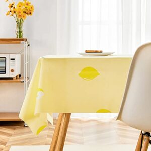 Waterproof Tablecloth Simple Pattern Spillproof Wrinkle Resistant Table Cloth for Kitchen Dinning Tabletop Decoration Outdoor Picnic Rectangle 54 x 70 Inch(2, Yellow)