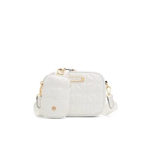 aldo women’s halaberyn cross body bag, white