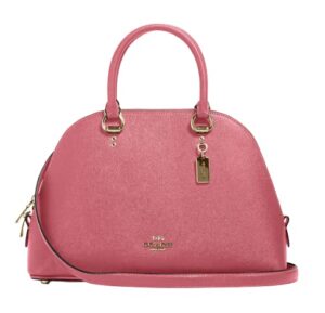 coach cross grained leather katy satchel (im watermelon)