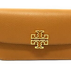 Tory Burch Women's Britten Leather Chain Wallet Tiramisu