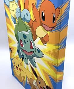 Silver Buffalo Pokémon 13" x 19" Canvas Wall Art - Pikachu Eevee Charmander Squirtle Bulbasaur - Group Pokemon Picture Poster