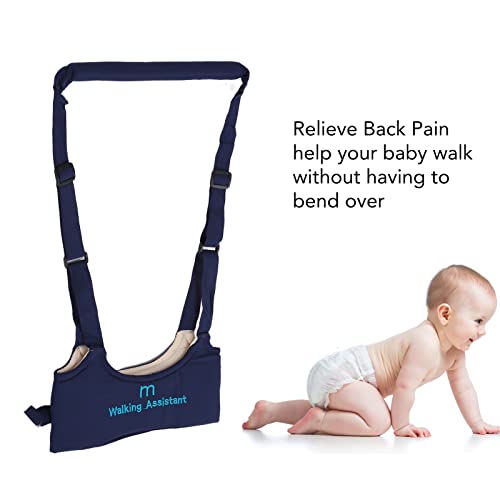 Baby Walking Harness Handheld Kids Walker Helper Toddler Infant Walker Harness Assistant Belt Help Baby Walk Child Learning Walk Support Assist Trainer Tool for 8 20 Months(Navy Blue)