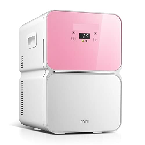 YAARN Small Fridge for Bedroom Refrigerator Small Mini Refrigerator 22L Household Cosmetics Dual-use Refrigerator Heating and Cooling Refrigerator