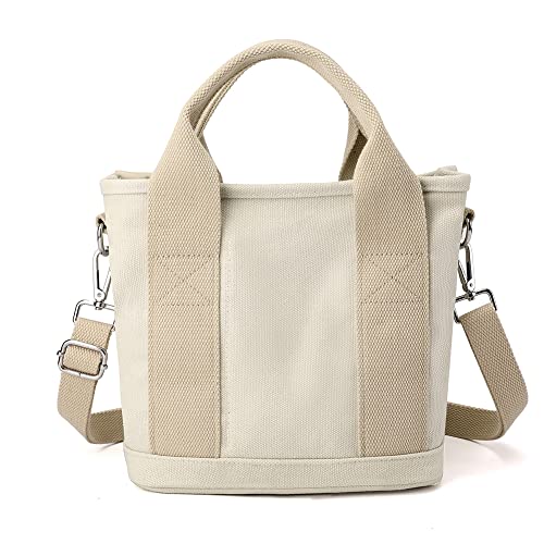 Canvas Tote Bag Japanese Multi-pocket Handbag with Zipper Women Canvas Bag Top Handle Satchel Bags Shoulder Bag