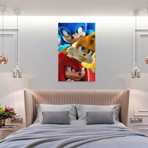 BCF Cartoon Canvas Wall Art Trendss International Sonicc The Hedgehog 2 Poster Prints on Canvas Paitng Home Kitchen Wall Decor 08x12inch(20x30cm)