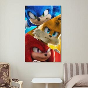 BCF Cartoon Canvas Wall Art Trendss International Sonicc The Hedgehog 2 Poster Prints on Canvas Paitng Home Kitchen Wall Decor 08x12inch(20x30cm)