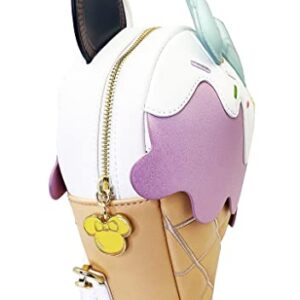 Loungefly X LASR Exclusive Disney Frosted Minnie Ice Cream Convertible Mini Backpack - Fashion Cosplay Disneybound Cute Backpacks