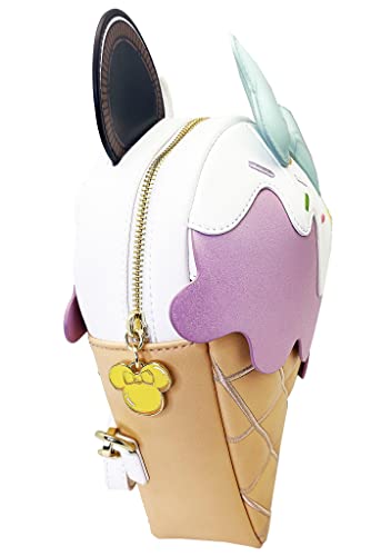 Loungefly X LASR Exclusive Disney Frosted Minnie Ice Cream Convertible Mini Backpack - Fashion Cosplay Disneybound Cute Backpacks