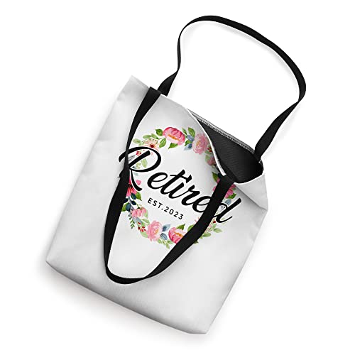 Floral Retired Est. 2023 Womens Retirement For Mom Grandma Tote Bag