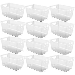 michaels bulk 12 pack: 5.8qt. clear v-basket by simply tidy™