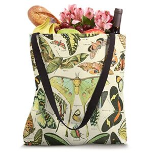 Luna Moth Butterfly Vintage Botanical Biology Illustration Tote Bag