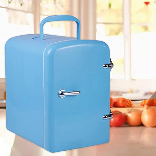 YAARN Small Fridge for Bedroom 4L Mini Fridge Cooler and Warmer Portable Personal Fridge Electronic Fridge Food Cosmetics Fridge for Home Office (Color : B)