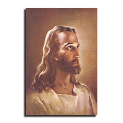 Head Portrait of Christ Jesus Canvas Art Poster and Wall Art Picture Print Modern Family Bedroom Decor Posters 12x18inch(30x45cm)