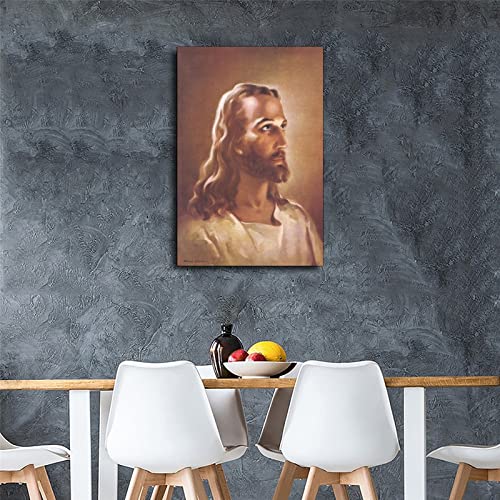 Head Portrait of Christ Jesus Canvas Art Poster and Wall Art Picture Print Modern Family Bedroom Decor Posters 12x18inch(30x45cm)