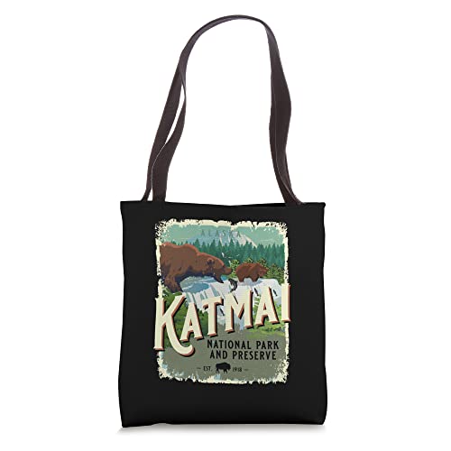 Katmai National Park and Preserve Alaska Brown Bear Souvenir Tote Bag