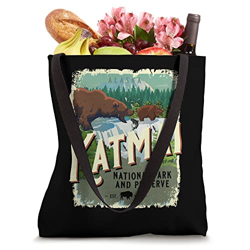 Katmai National Park and Preserve Alaska Brown Bear Souvenir Tote Bag