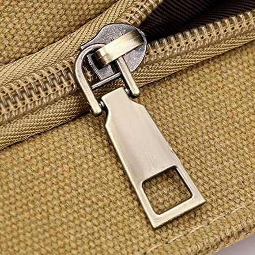 Fashion Casual Women Retro Style Solid Color Canvas Bag Simple Handbag Messenger Bag Leather Shoulder Bag (A, One Size)