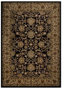 great american distributors -batumi black traditional/transitional area rug 5’3″ x 7’6″