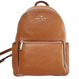 kate spade leila pebbled leather medium dome backpack school bag warm gingerbread