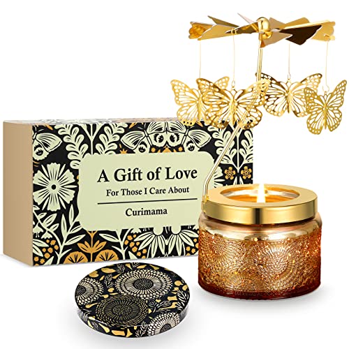 Butterfly Gifts for Women,Unique Birthday Gift for Mom Sister Best Friend Girlfriend ,Rotatable Scented Candles for Anniversary Easter Mother Day,Gifts for Women Who Have Everything