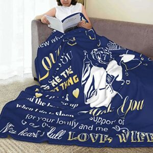 Socofuz Gift for Husband, Husband Gifts from Wife, to My Husband from Wife, Anniversary Wedding Gifts, Husband Blanket, Flannel Fleece Throw Blankets for Bed Chair Sofa Couch Home Decor 50x60 inches