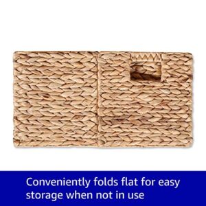 Foldable Hyacinth Storage Basket with Iron Wire Frame By Trademark Innovations (Set of 4)