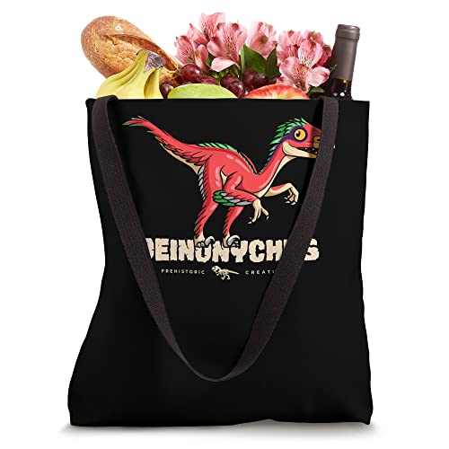 Deinonychus Dinosaur Prehistoric Creatures Lovers Dino Tote Bag