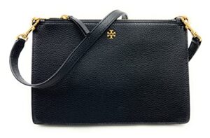 tory burch double zip slim crossbody (black)