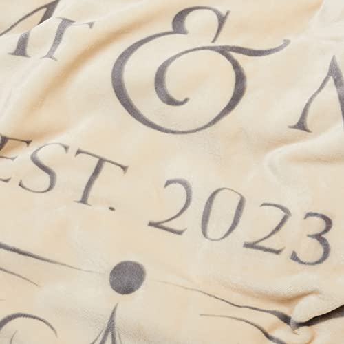 Soft Sentiments Outrageously Soft Reversible Velvet Ultra Plush Throw - 50 x 60 Inch - Mr & Mrs 2023