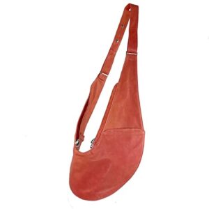 sash crossbody coral leather bag (classic)