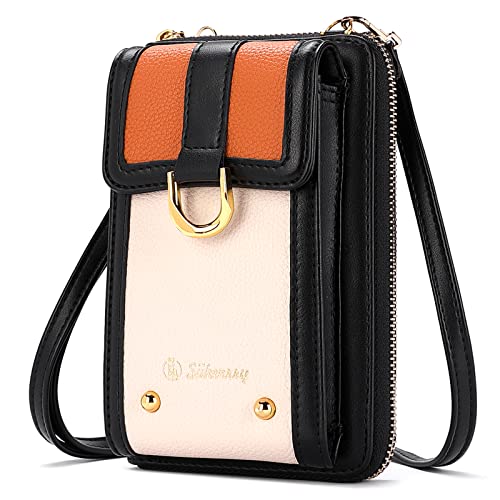 SIIHENRRY Small Cell Phone Purse Crossbody Bag for Women Cute Cell Phone Purse PU Leather Wallet