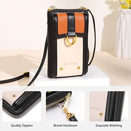 SIIHENRRY Small Cell Phone Purse Crossbody Bag for Women Cute Cell Phone Purse PU Leather Wallet