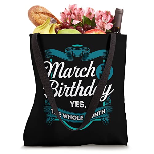 March Birthday Shirt Women Men Funny March is my Birthday Tote Bag