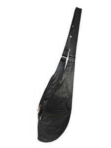 sash crossbody leather bag (black)