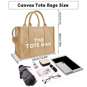 Canvas Tote Bag for Women, Travel Tote Bag Large Tote Purse Shoulder Bag Hobo Crossbody Handbag Casual Tote